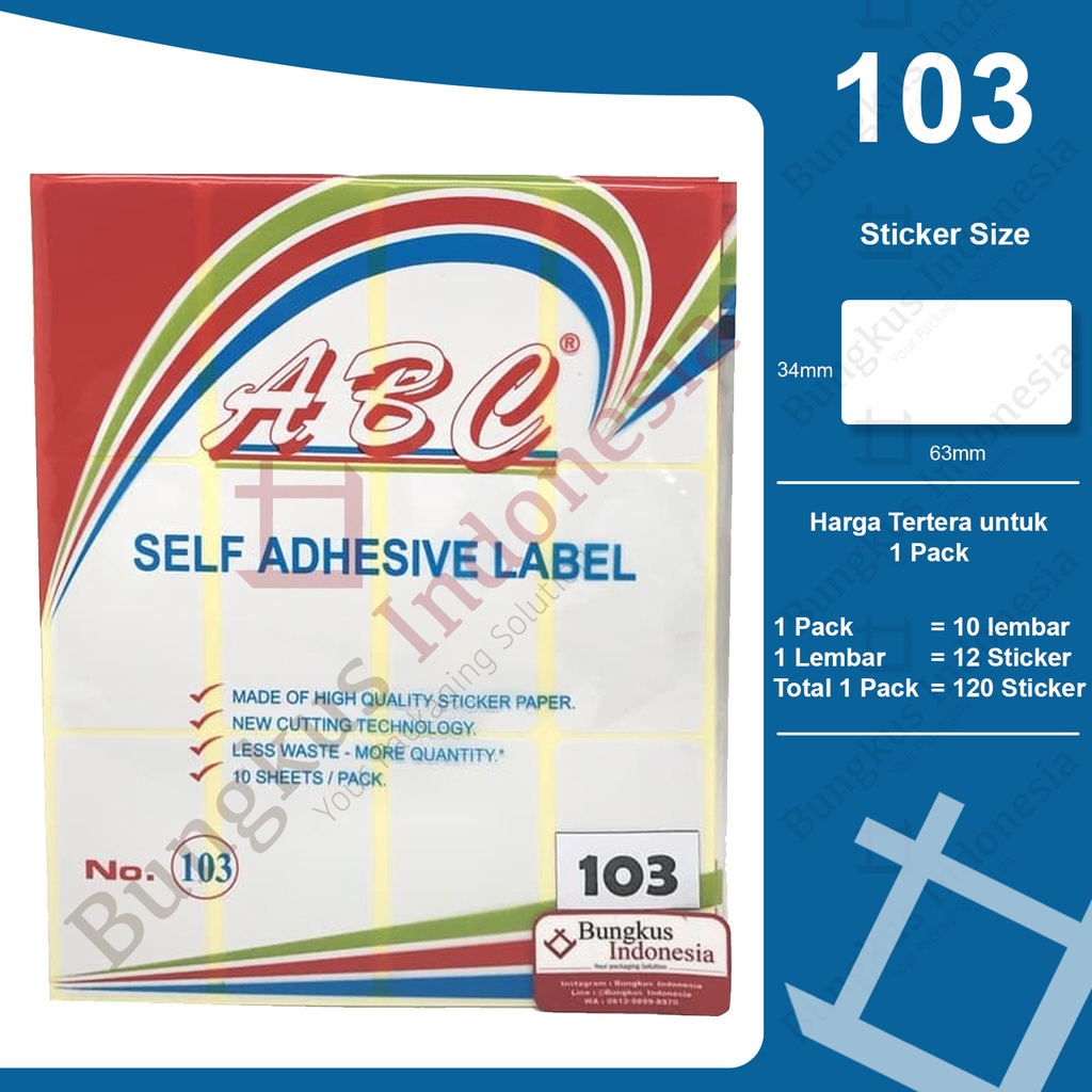 Jual Stiker Label 103 ABC / Label Undangan | Shopee Indonesia