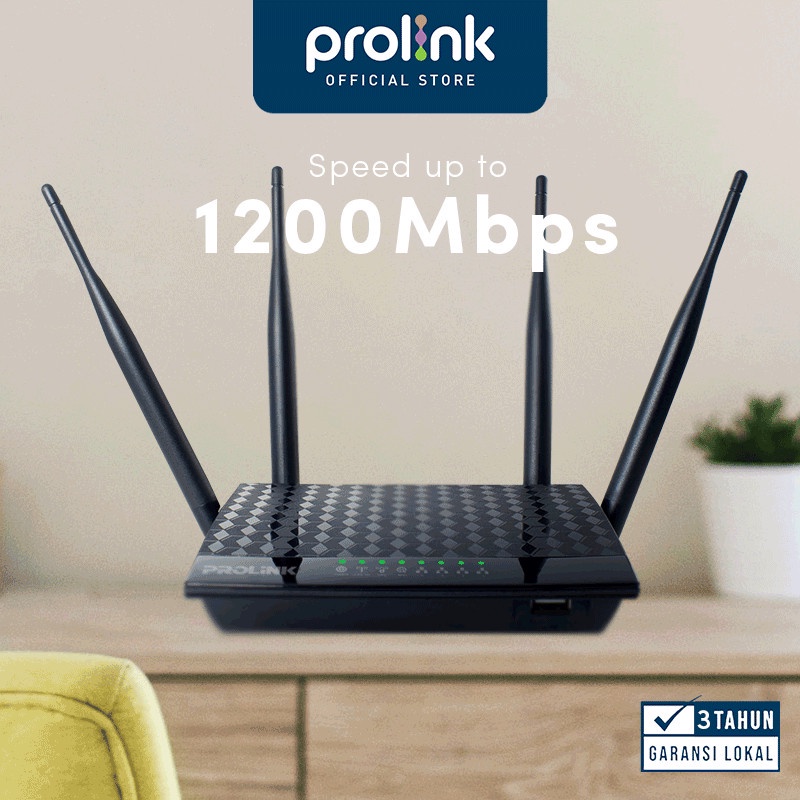 Jual Prolink PRC3801 Wireless Router AC1200 MU-MIMO Dual Band Gigabit ...