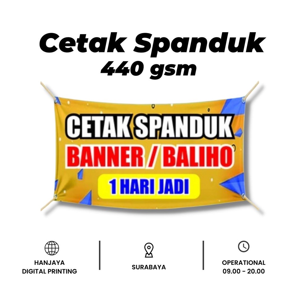Jual CETAK SPANDUK / BANNER KOREA 440 GSM MURAH (SUPER TEBAL) | Shopee ...