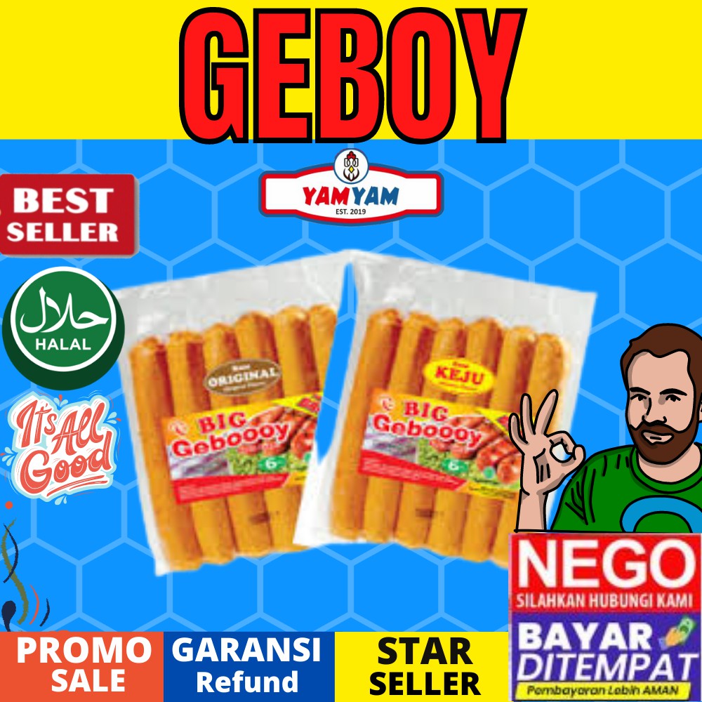 Jual SOSIS GEBOY 1000gr 1000 gram Frozen Food FrozenFood Froozen ...