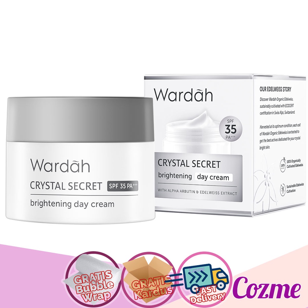 Jual WARDAH Crystal Secret Brightening Day Cream 9 ml | Shopee Indonesia