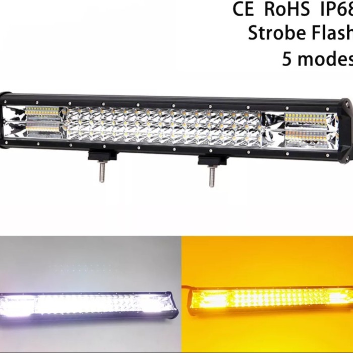 Jual Lampu Led Bar 60 Cm 2 Warna Putih Kuning 5 Mode Combo Offroad ...