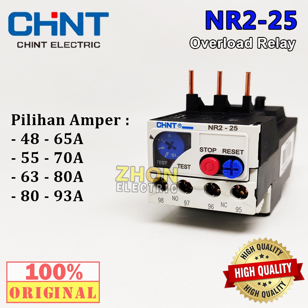 Jual OVERLOAD CHINT NR2-25 48-63A, 55-70A, 63-80A, 80-93A. | Shopee ...
