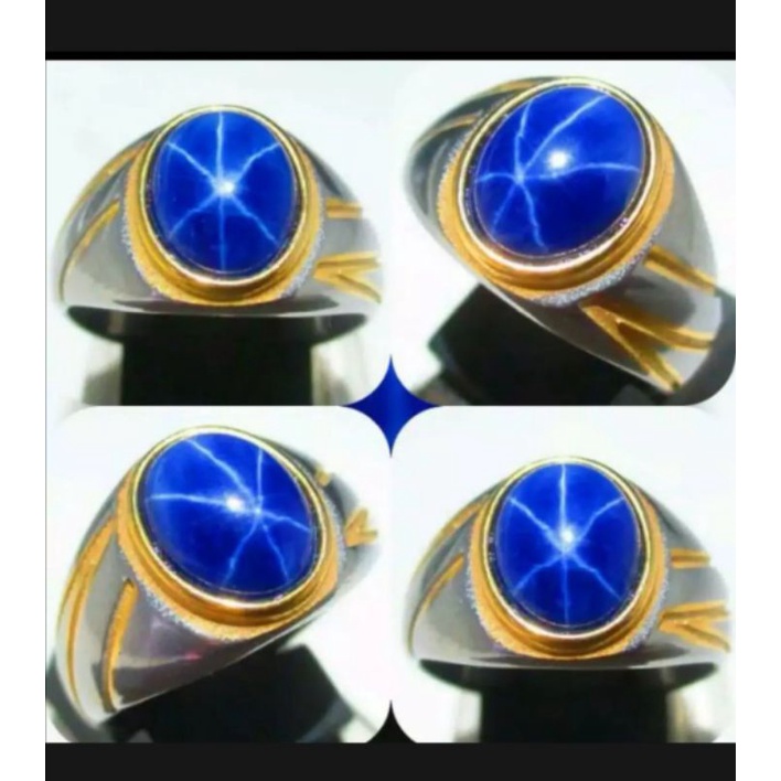 Jual BATU PERMATA BLUE AMERICAN STAR CRYSTAL PERFECKT STAR HARDNESS 9 ...