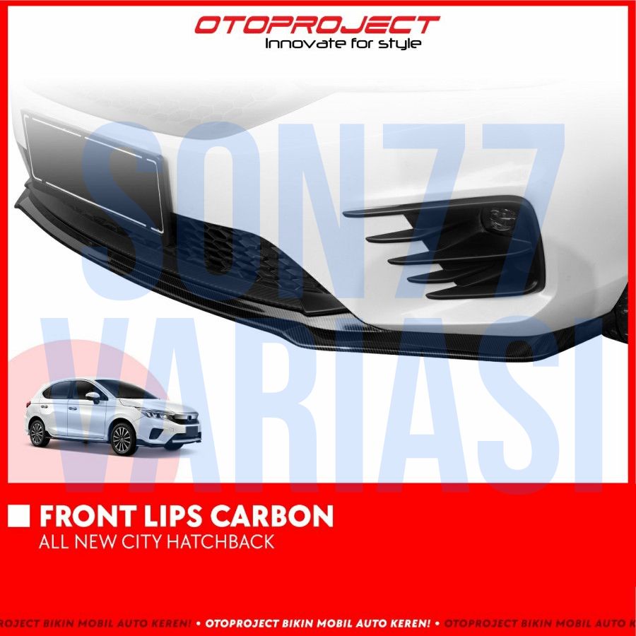 Jual Otoproject Front Lips List Bibir Bumper Depan Carbon City ...