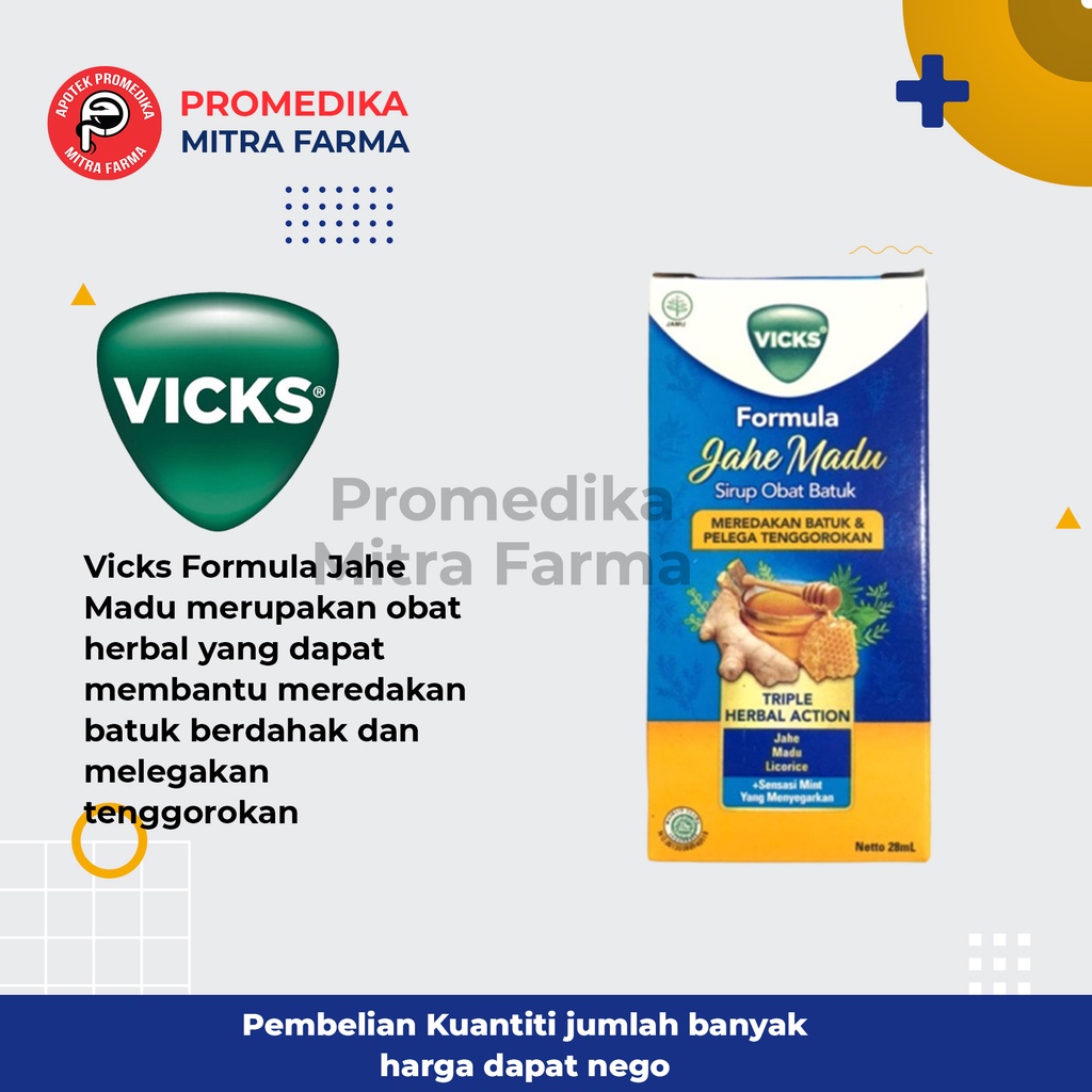 Jual Vicks Formula Jahe Madu Syrup/Botol / Obat Batuk Berdahak Herbal ...
