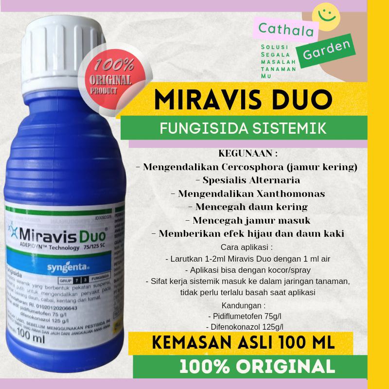 Jual ️JAMINAN ASLI 100% ️MIRAVIS DUO KEMASAN 100 ML | FUNGISIDA PREMIUM ...