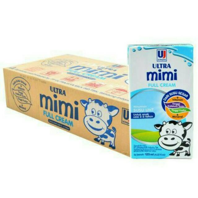 Jual Ultra Mimi Uht Full Cream 125 Ml X 40 | Shopee Indonesia