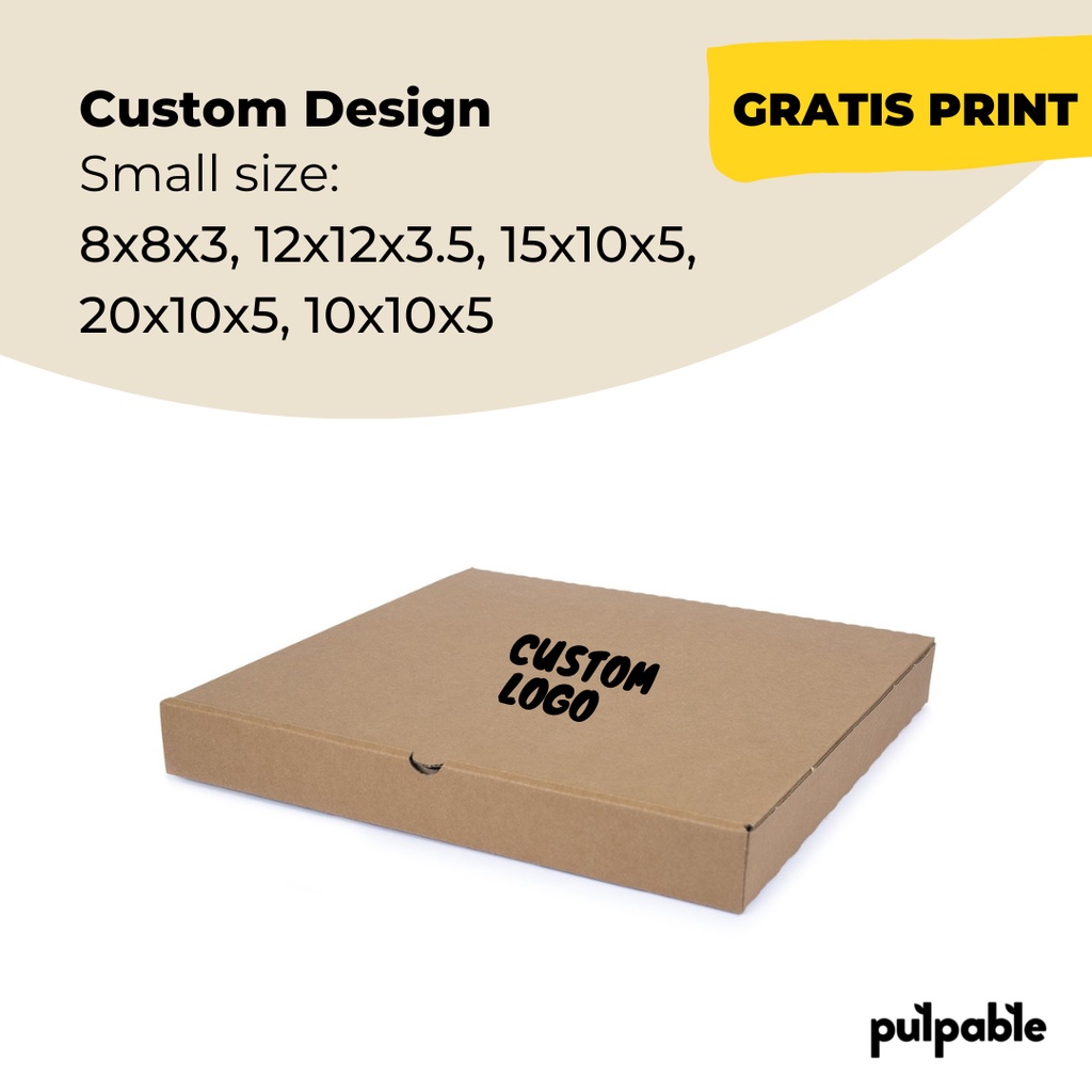 Jual Custom kardus box Small size model top lock (tutup atas) ukuran ...