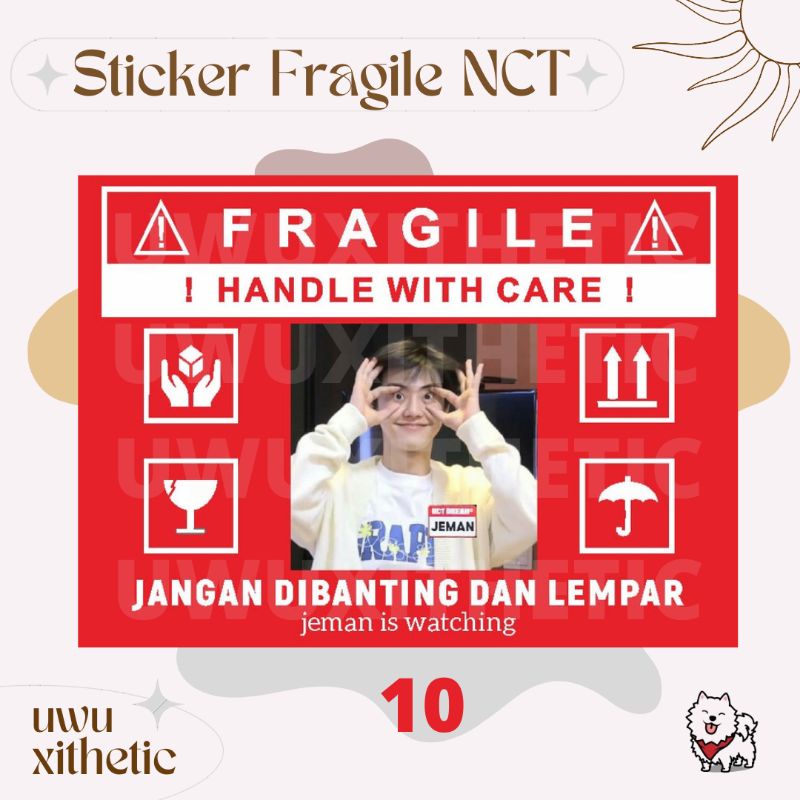 Jual Sticker Fragile Meme Nct Lucu Korea Kpop Shopee Indonesia