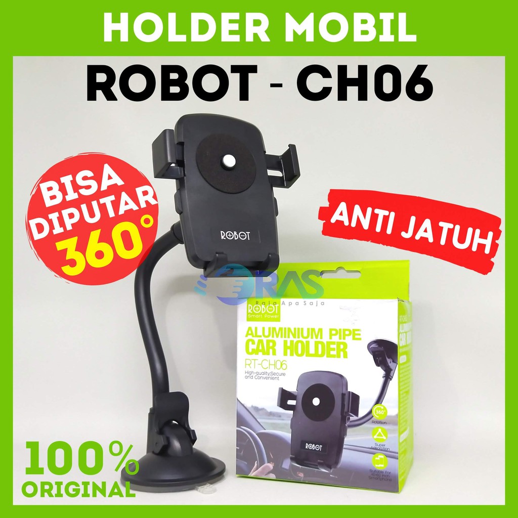 Jual Holder HP Mobil Robot Handphone CH06 Dashboard Kaca Senderan ...