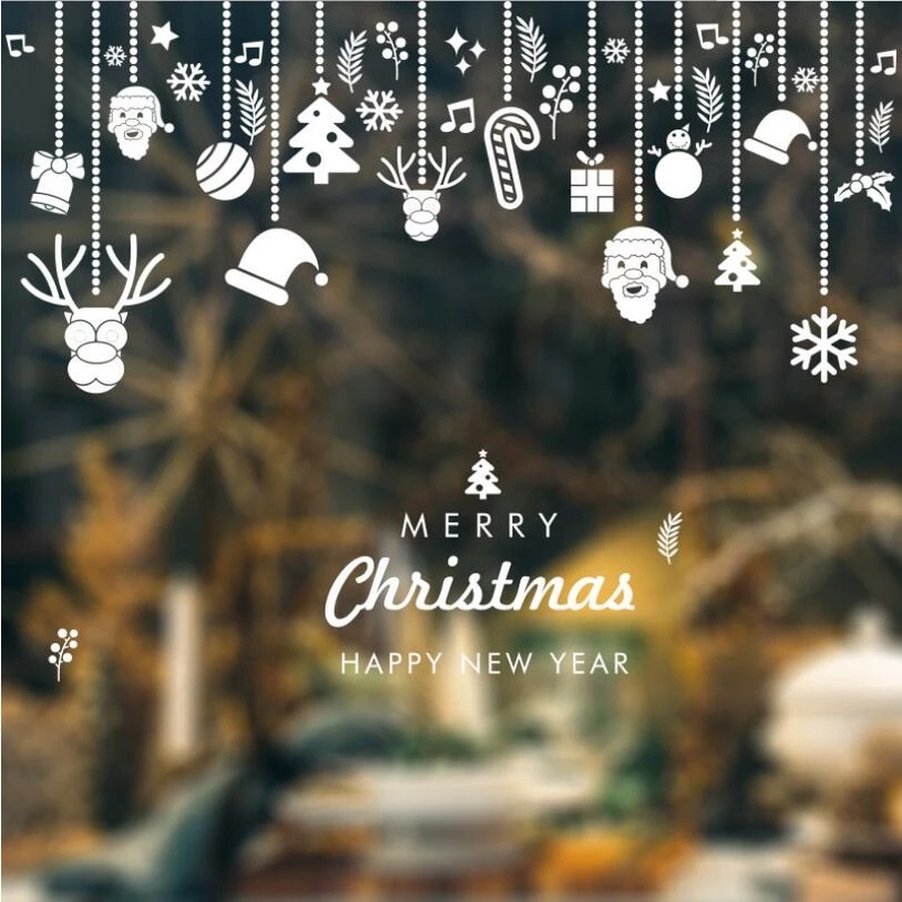 Jual METH HM92046DS 60X90 STIKER WHITE KACA NATAL PUTIH SANTA CLAUSE ...