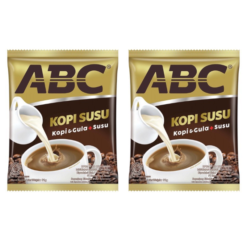 Jual Kopi Susu ABC Kemasan Sachet Ukuran 31 Gram Rahmat Grosir Store | Shopee Indonesia