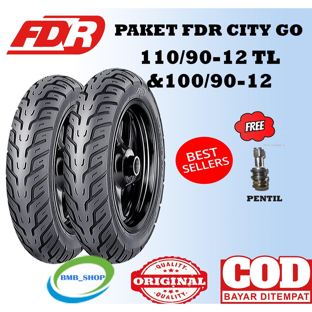 Jual Paket Ban FDR City go 110/90 dan 100/90 ring 12 tubles free pentil ...