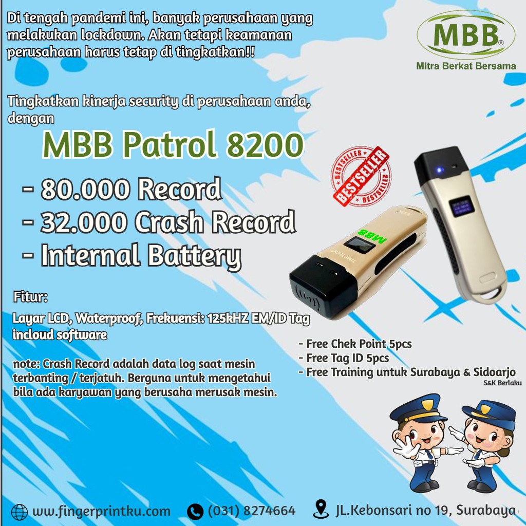 Jual ☑️ MBB ☑️ Alat Patrol Security Alat Absensi Kontrol Satpam Patrol ...