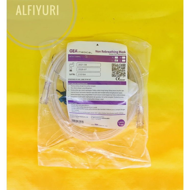 Jual masker oksigen o2 non rebreathing mask NRM | Shopee Indonesia