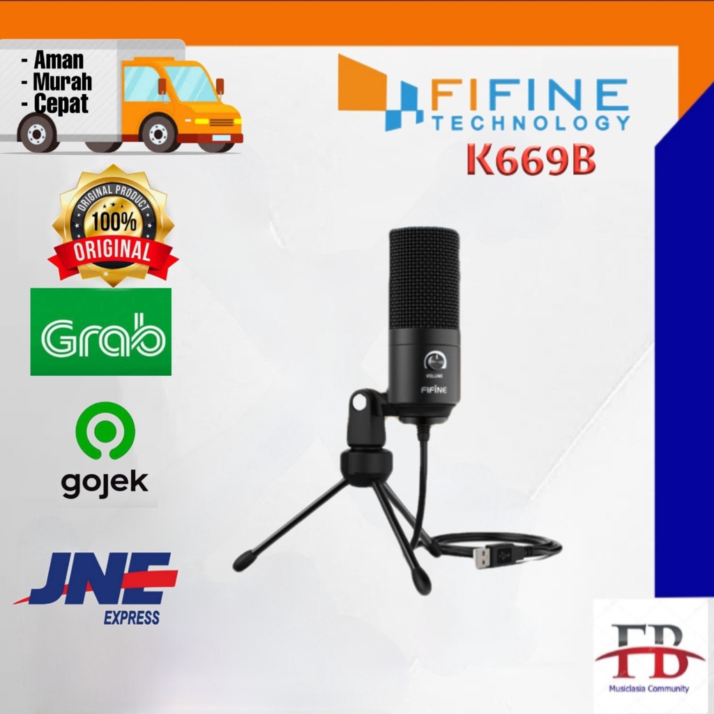 Jual Fifine K669B USB Condenser Microphone/ K 669B/ K669 B - Gaming ...