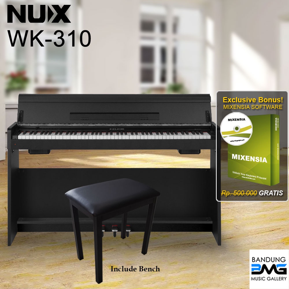 Jual Digital Piano NUX WK 310 / WK310 / WK-310 Garansi Resmi | Shopee ...