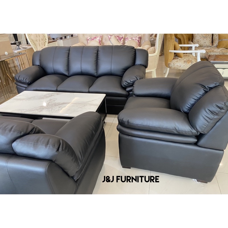 Jual Sofa Minimalis Sofa ruang tamu sofa 321 hitam murah empuk | Shopee ...