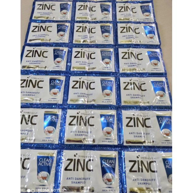 Jual Zinc Anti Dandruff Shampoo, shampoo sachet Zinc satu renteng, Zinc ...