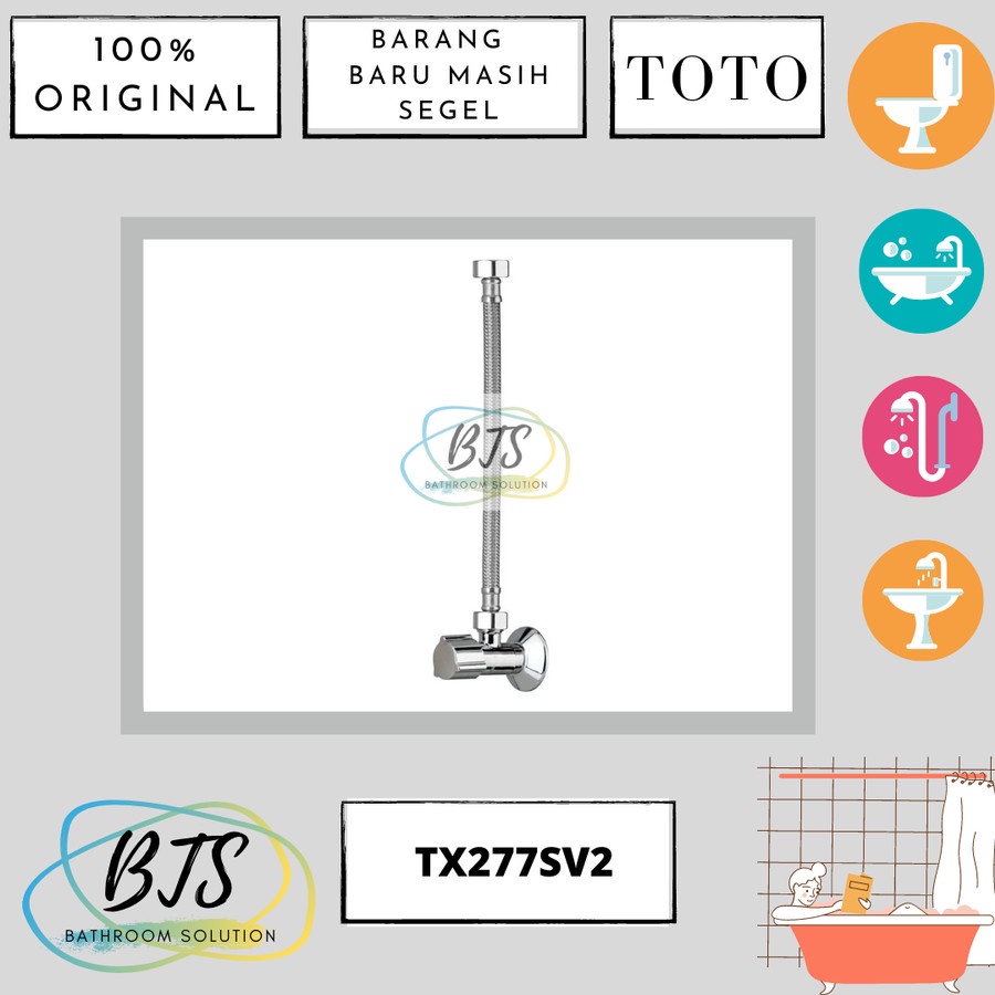 Jual Stop Kran Flexible TOTO TX277SV2 / TX277SV3 / TX277SV5 | Shopee ...