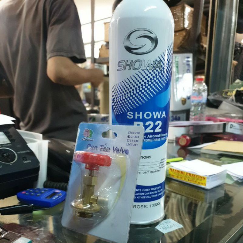 Jual Freon R22 1Kg showa plus kran | Shopee Indonesia