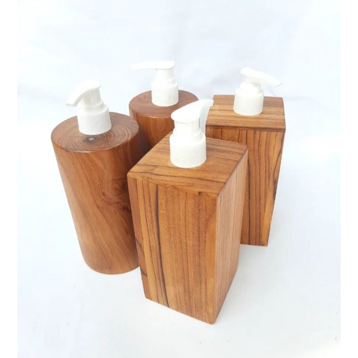 Jual Wadah sabun cair kayu jati | Botol sabun kayu jati | Botol sabun ...