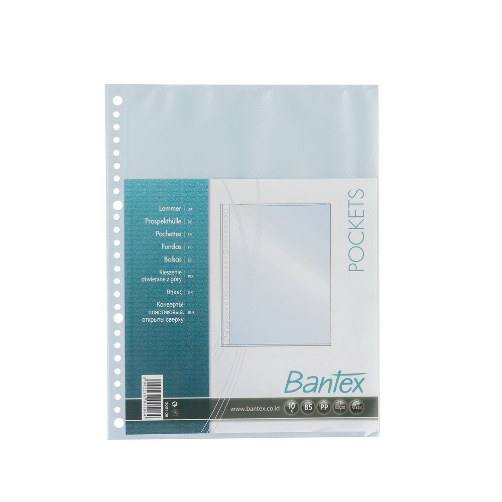 Jual Bantex PP Pocket File Sheet Protector B5 26 Lubang 10 Lembar ...