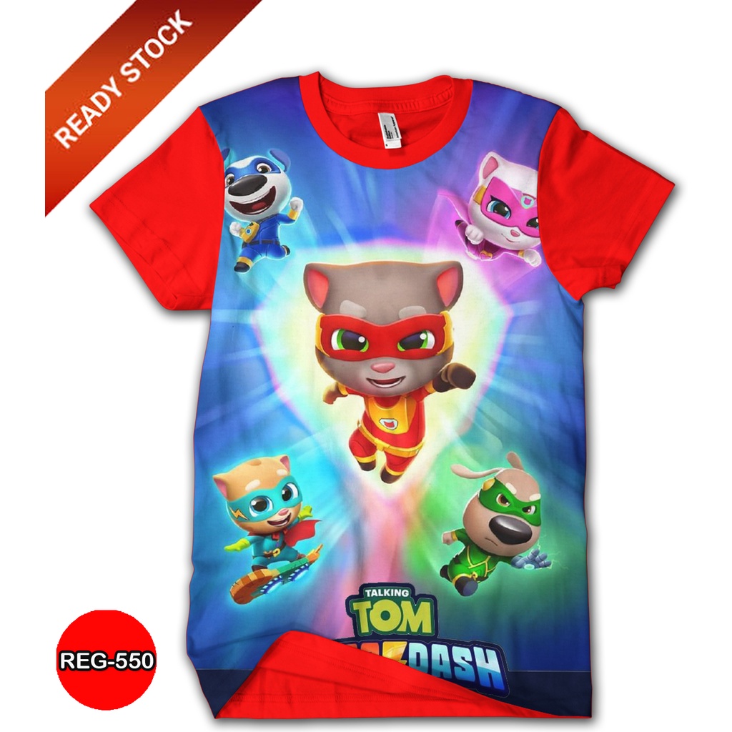 Jual Baju My Talking Tom Hero Dash DEWASA Kaos 3D Game Serial Anak REG ...