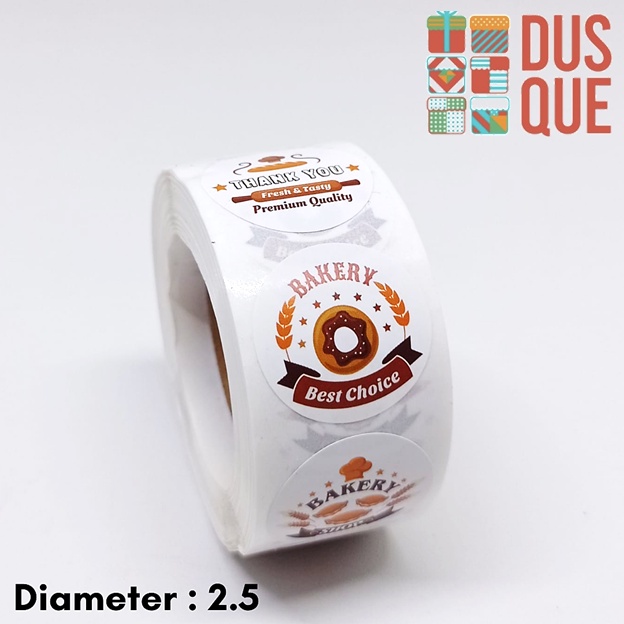 Jual (10 PCS) STIKER BAKERY / STIKER MOTIF ROTI / STICKER THANK YOU ...