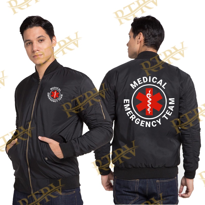 Jual Jaket Bomber Pria Dewasa Medical Emergency Team Waterproof / Tahan ...