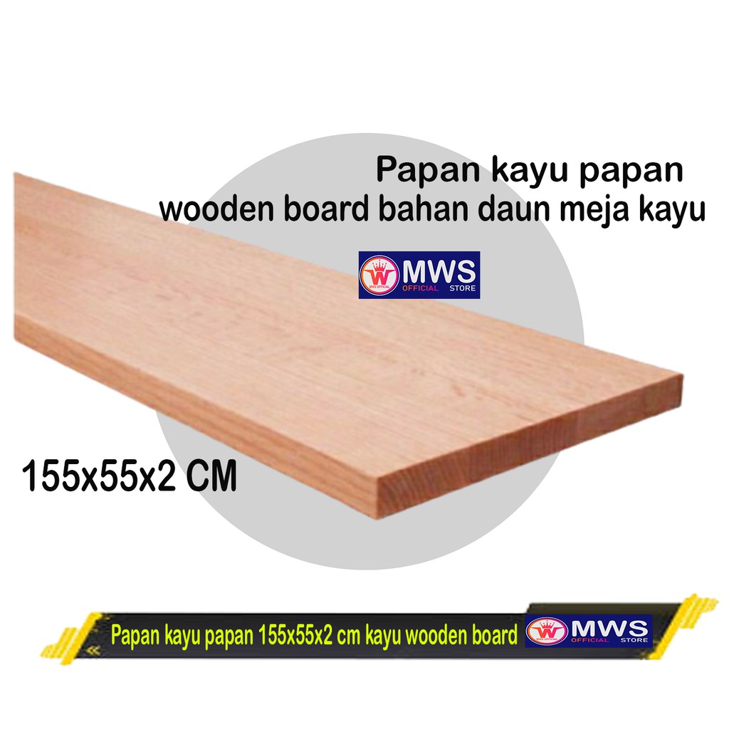 Jual Papan kayu papan 155x55x2 cm kayu wooden board bahan daun meja ...