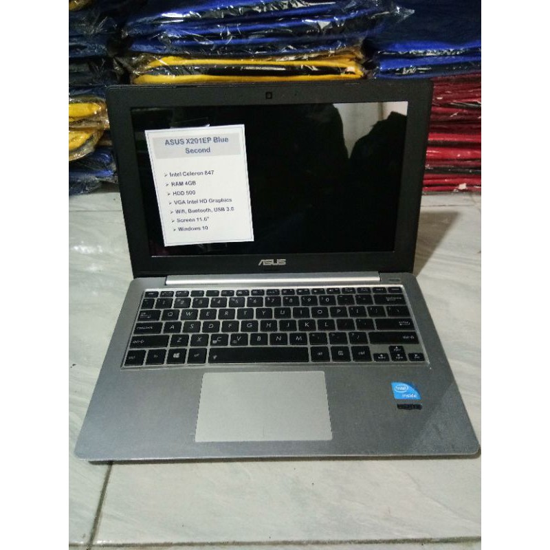 Jual ASUS X201EP black intel/4GB/500GB/Win10 second | Shopee Indonesia