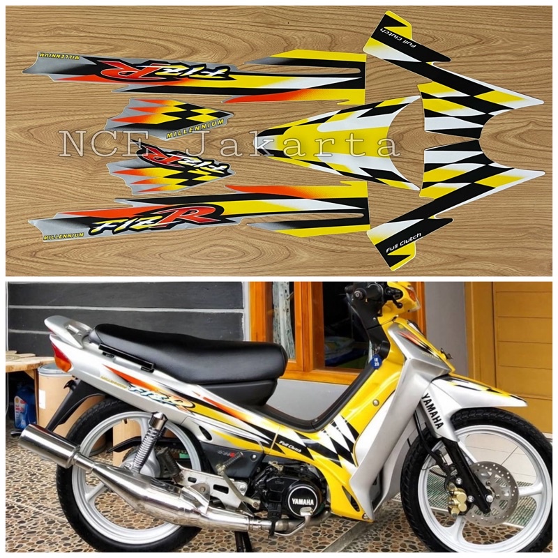 Jual STIKER STRIPING MOTOR F1ZR MILLENIUM KUNING | Shopee Indonesia