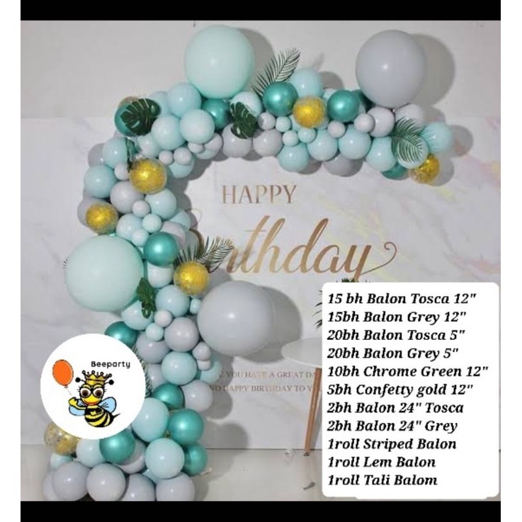 Jual Paket Balon HBD Pastel Lengkap | Shopee Indonesia