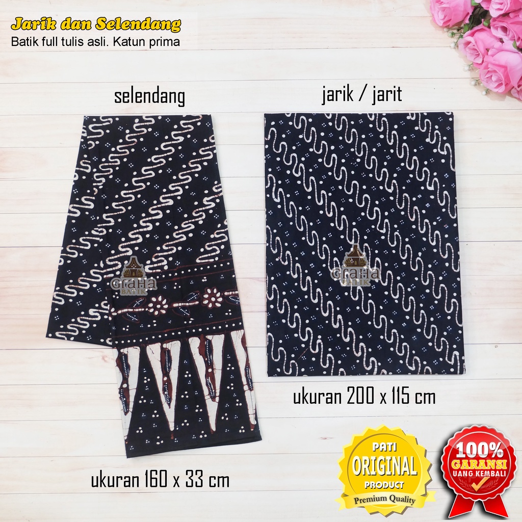 Jual JARIK JARIT SELENDANG BATIK KAIN BATIK TULIS BAKARAN PAKAIAN BAJU ...
