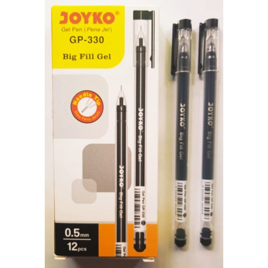 Jual SATU BOX LUSIN 12 PCS GEL PEN PULPEN PENA JOYKO GP-330 BIG FILL ...