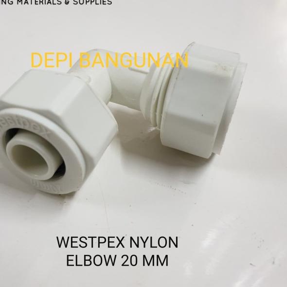 Jual Westpex Nylon Elbow L 20 mm / Fitting Sambungan Pipa Knee Keni ...