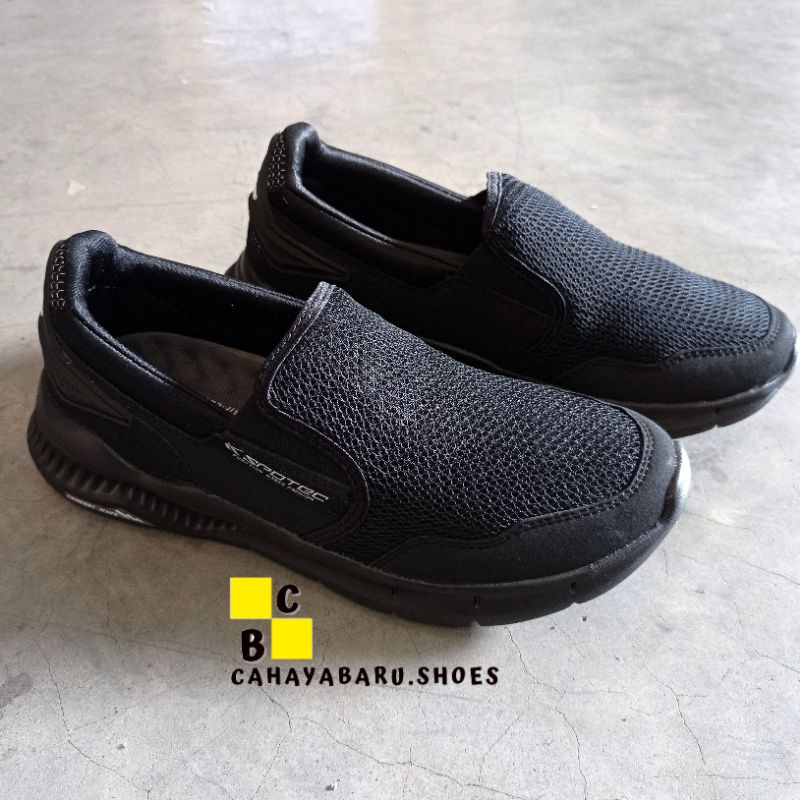 Jual SPOTEC Sepatu WALKING Artikel LEXI Hitam/Hitam | Shopee Indonesia