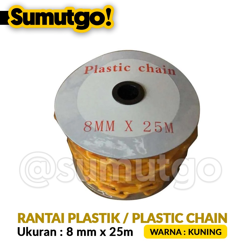 Jual 8m x 25m Rantai Plastik 8 m x 25 m Kuning / Plastic Chain Traffic ...