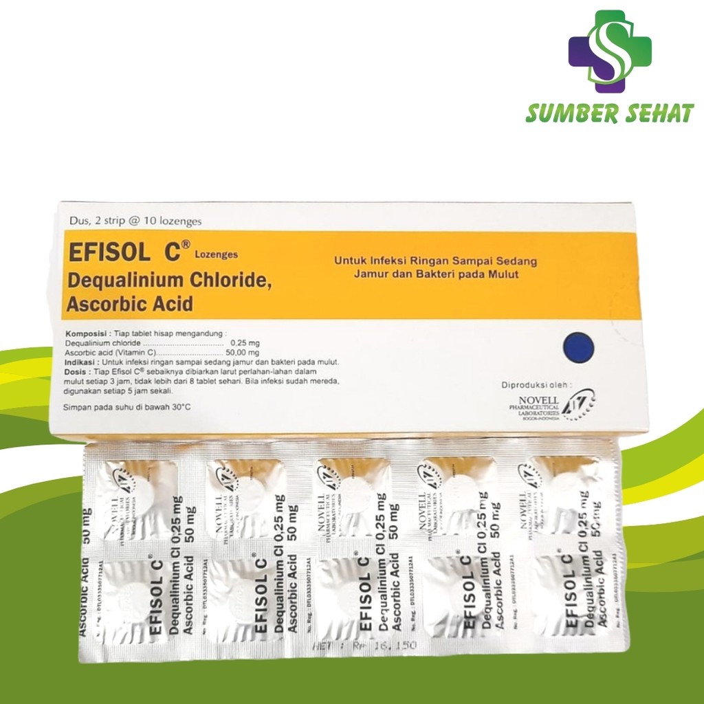 Jual EFISOL C LOZENGES BOX 20 TABLET | Shopee Indonesia