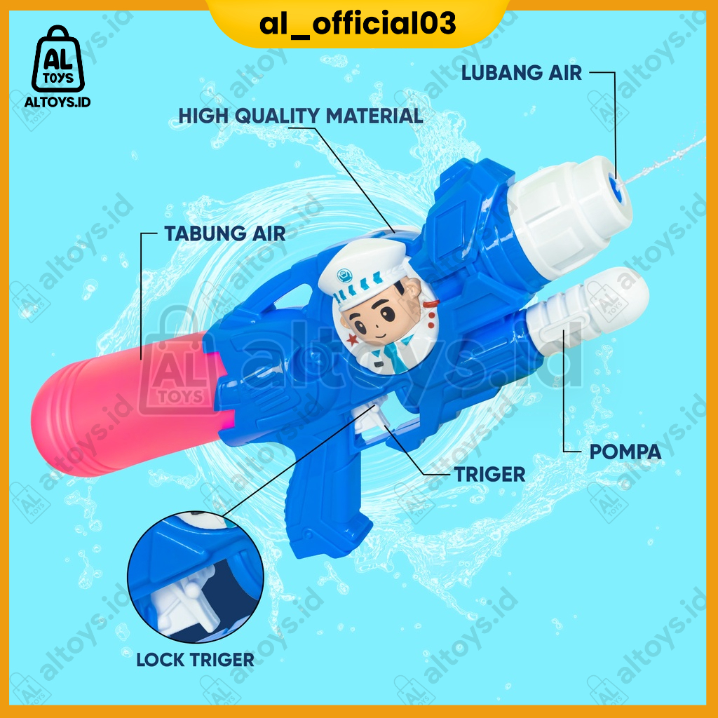 Jual Mainan Water Guns Captain Tembak Air Pompa Karakter Lucu Besar YW6 ...