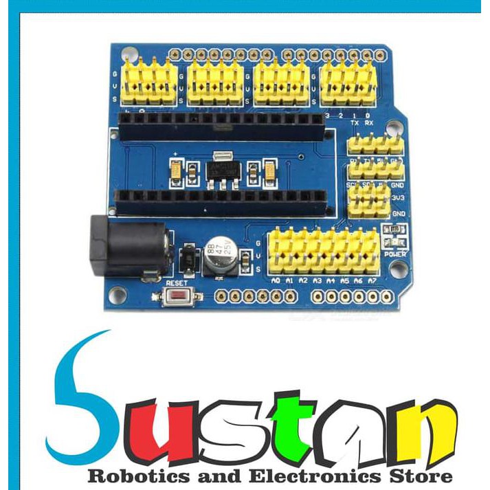 Jual Arduino Nano Shield V3 Blue Io Sensor Expansion Adapter Breakout ...