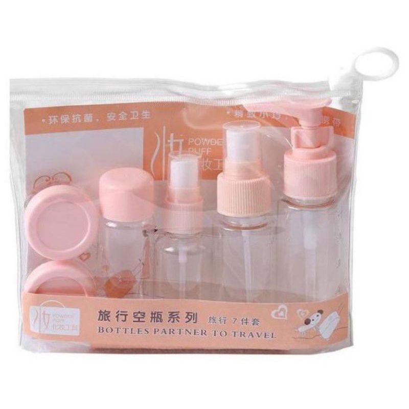 Jual Botol Set Spray Travel 8 in 1 Botol Transparan Kosmetik Lotion ...