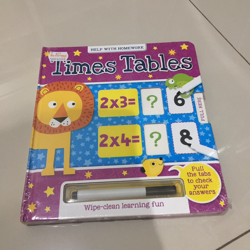 Jual times tables - wipe and clean | Shopee Indonesia