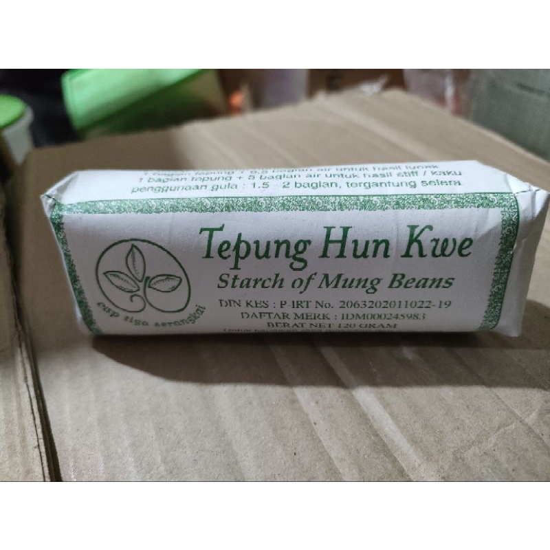 Jual Tepung Hun Kwe/Hun Kue (mung bean starch) merk Tiga Serangkai ...