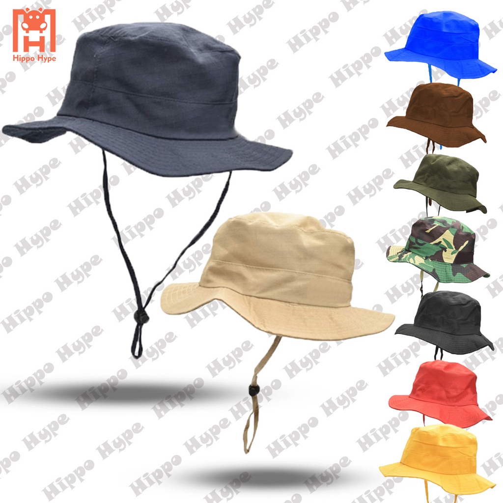 Jual Topi Gunung Rimba dengan Tali Hiking Hutan // Camping Hat // Topi ...