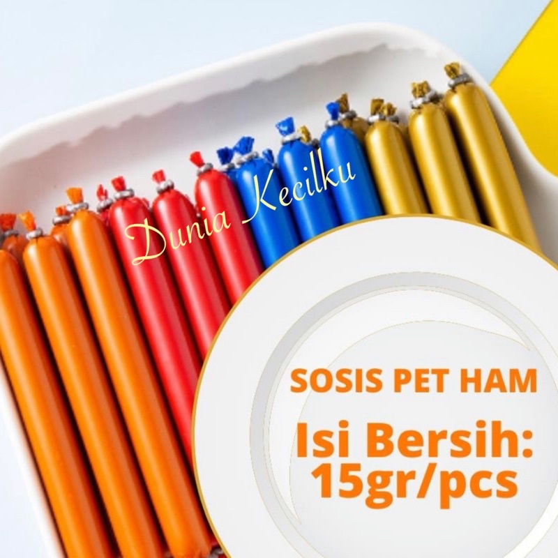 Jual Sosis Pet Ham Daging Asli Cemilan Snack Kucing Anjing 15gr (Khusus ...