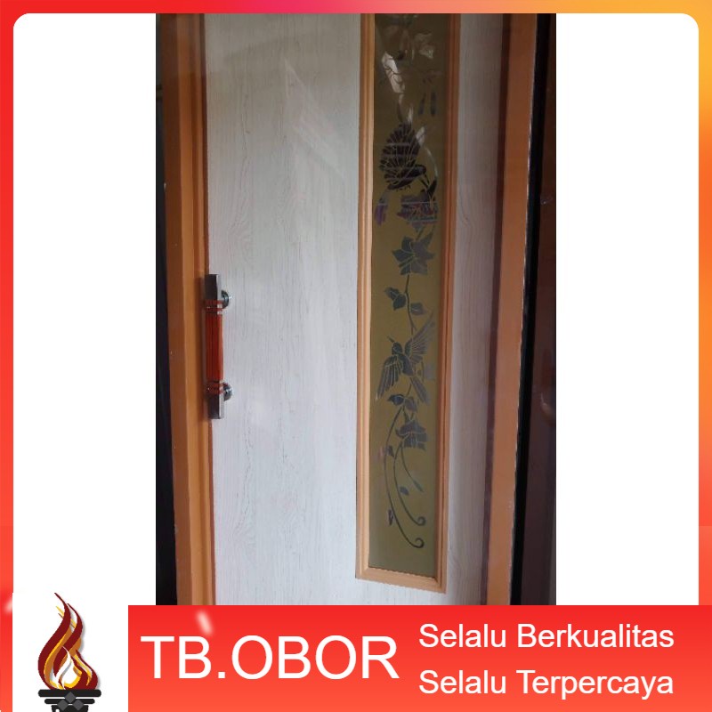 Jual Pintu Kamar Mandi PVC Lux Motif Kaca Cermin Burung Kasuari Golden ...