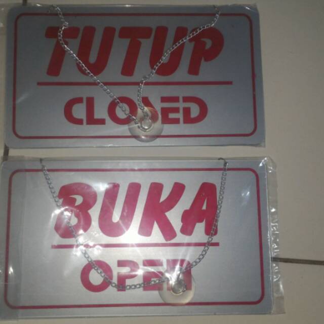 Jual Sign label Open closed acrylic,akrilik buka tutup/sign board/ sign ...